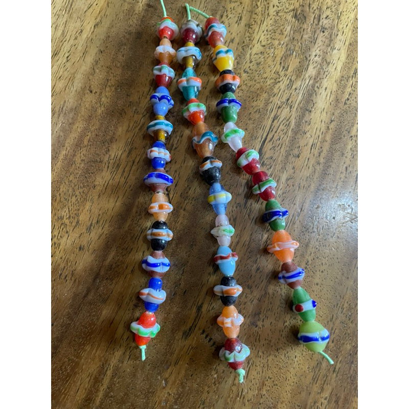 Jual manik manik kaca cembung garis mix isi 12 pcs | Shopee Indonesia