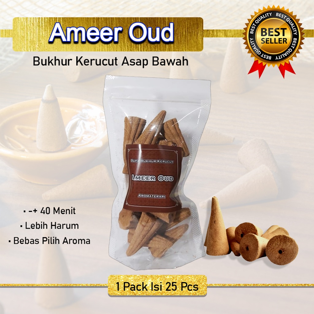 Jual BUKHUR KERUCUT AMEER OUD ISI 25 pcs DUPA BUHUR AROMATERAPI ASAP ...