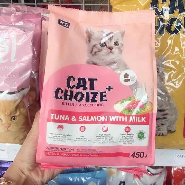 Jual CAT CHOIZE PLUS KITTEN TUNA & SALMON WITH MILK 400GR / MAKANAN ...