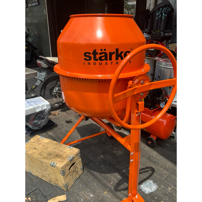 Jual Mesin Pengaduk Semen / Molen Starke Elektrik 200 Liter Concrete Mixer | Shopee Indonesia