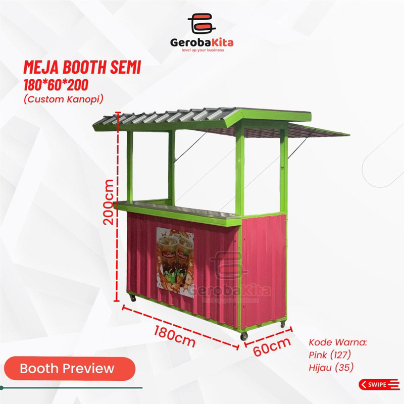 Jual Meja Booth Semi Container 180x60x200 | Shopee Indonesia
