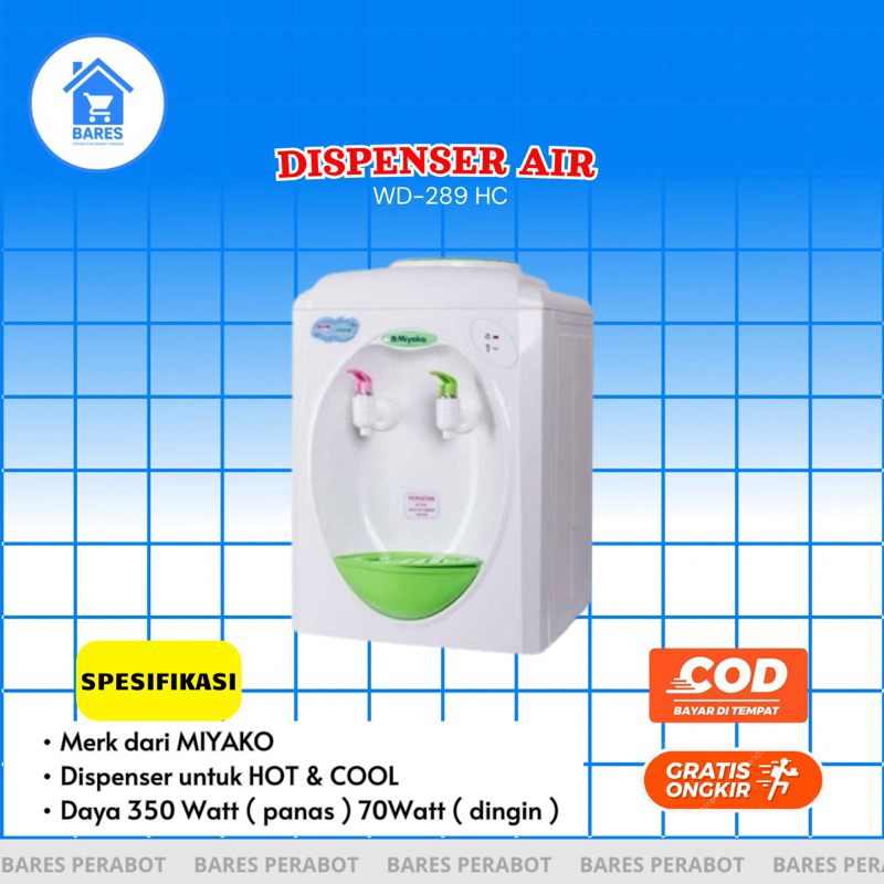 Jual MIYAKO Dispenser WD-289 HC Dispenser Air Panas & Dingin | Shopee ...