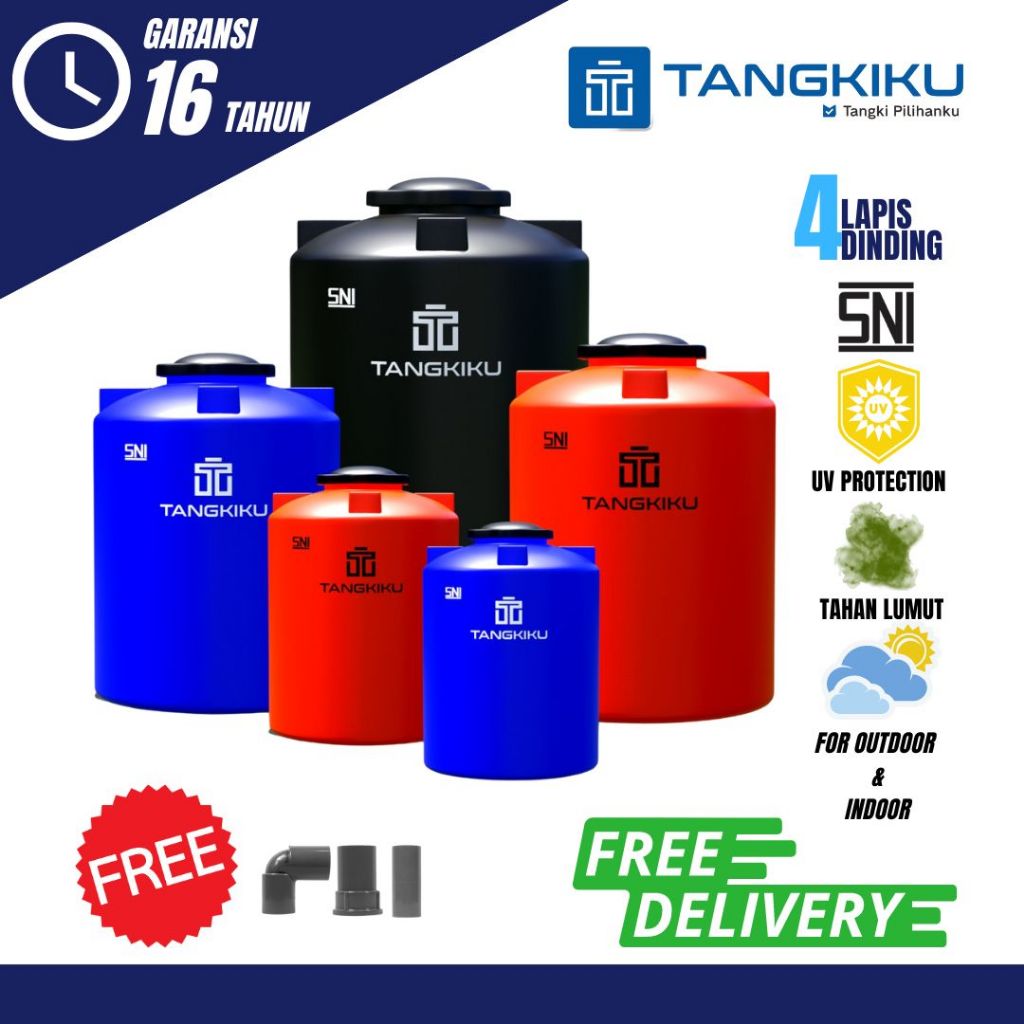 Jual Tangki Air TP 2000 / Toren Tandon Air 2000 Liter SNI Garansi 16 Tahun PENGIRIMAN ...