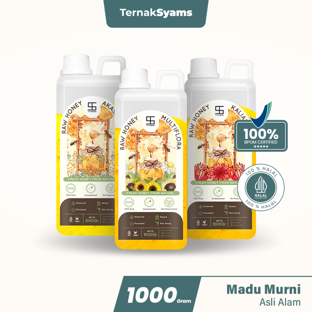 Jual Ternak Syams - Madu Asli Murni Syams Honey 1 Kg Pure Natural ...