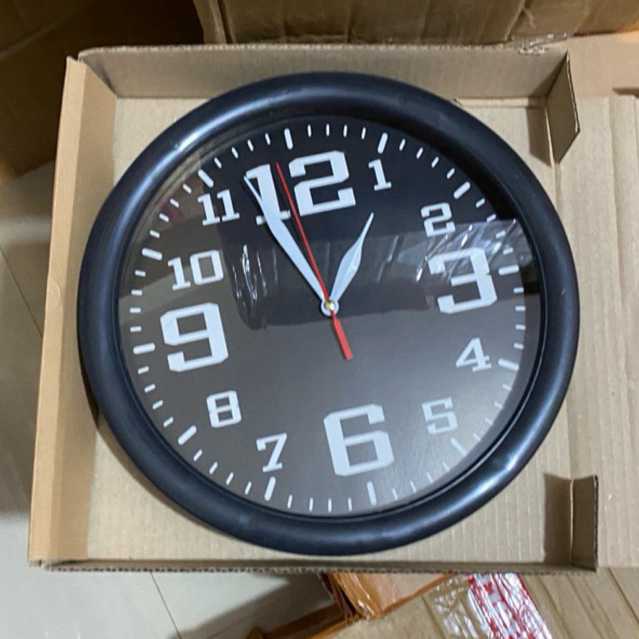 Jual JAM DINDING KALIGRAFI JAM DINDING POLOS HITAM DAN PUTIH DIAMETER ...