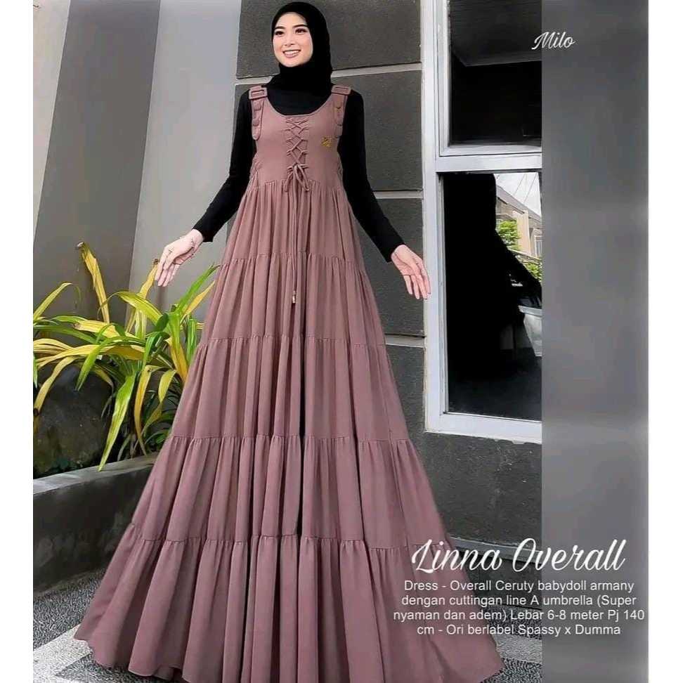 Jual Gamis Overall Fashion Wanita Baju Muslim Kekinian | Shopee Indonesia