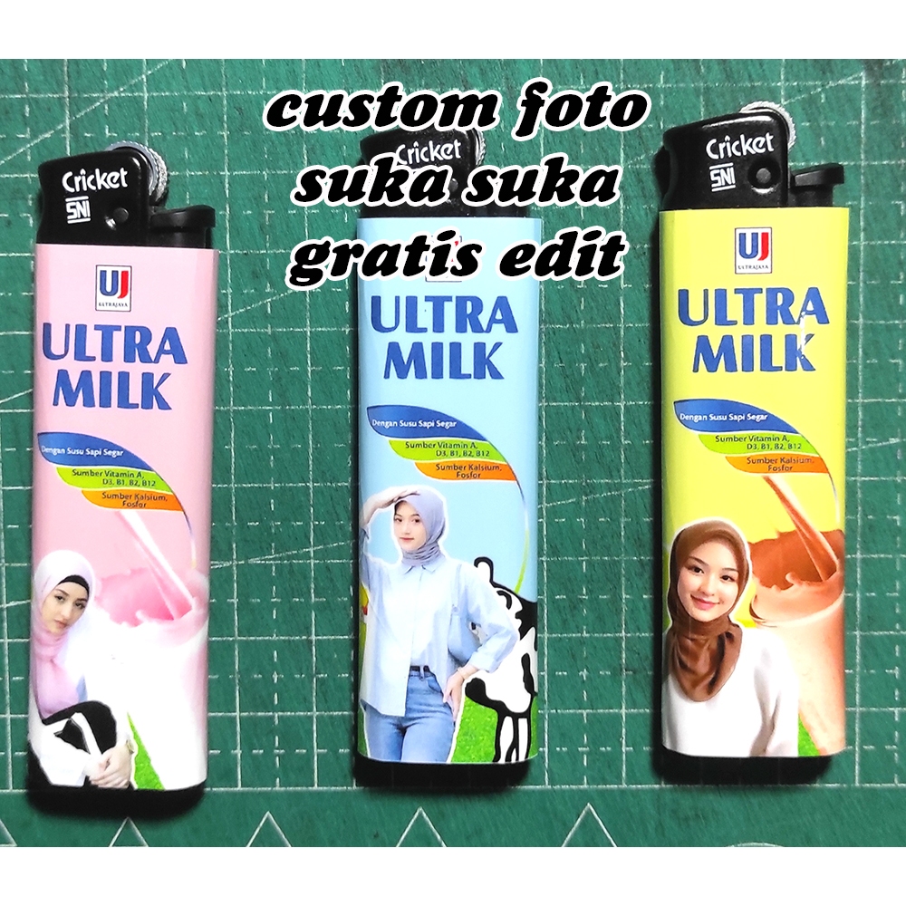 Jual Korek Api Custom Cricket Kriket Unik Setiker Sticker Foto Logo ...