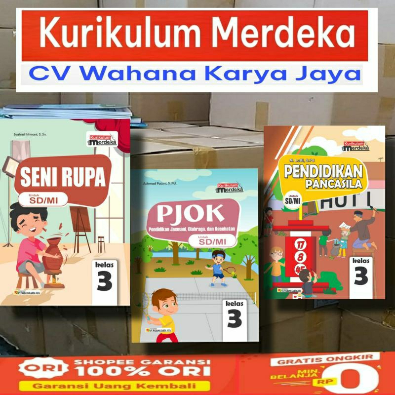 Jual WKJ - Buku Siswa Kelas 3 Pendidikan Pancasila, Pjok, Seni Rupa Penerbit Cv Wahana Karya ...