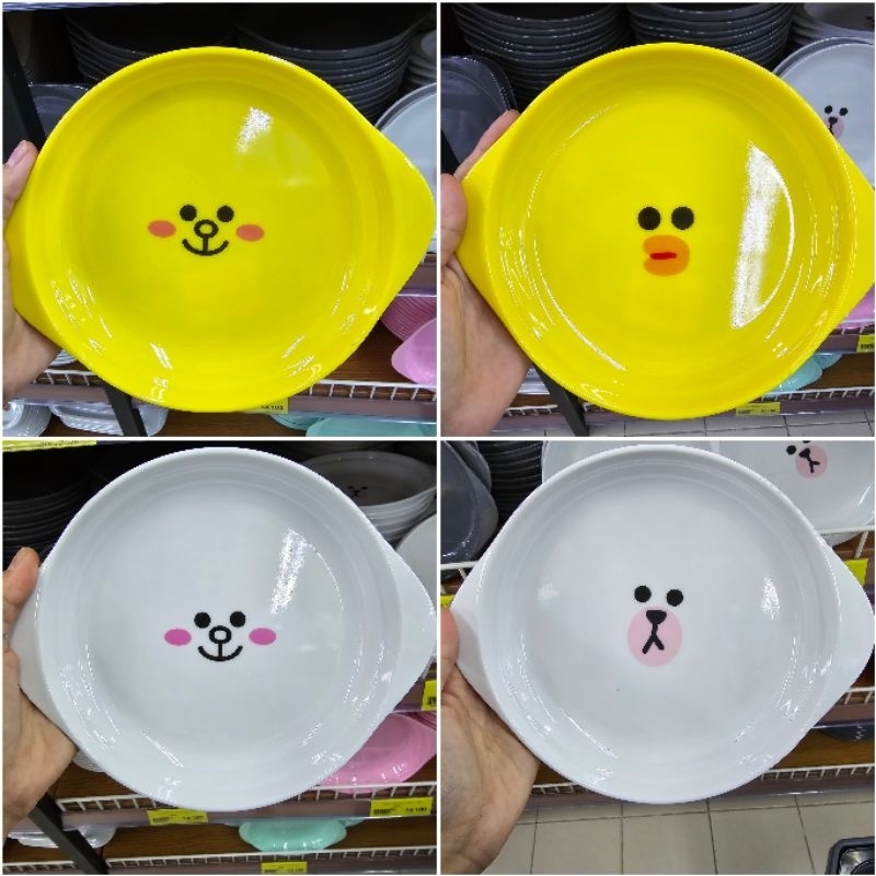 Jual Piring Bulat Melamin Lucu Model Mata dan Hidung Bebek Beruang ...