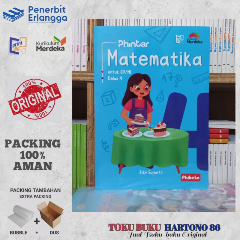 Jual Buku paket Matematika (phintar matematika) Erlangga kelas 4 SD/MI ...