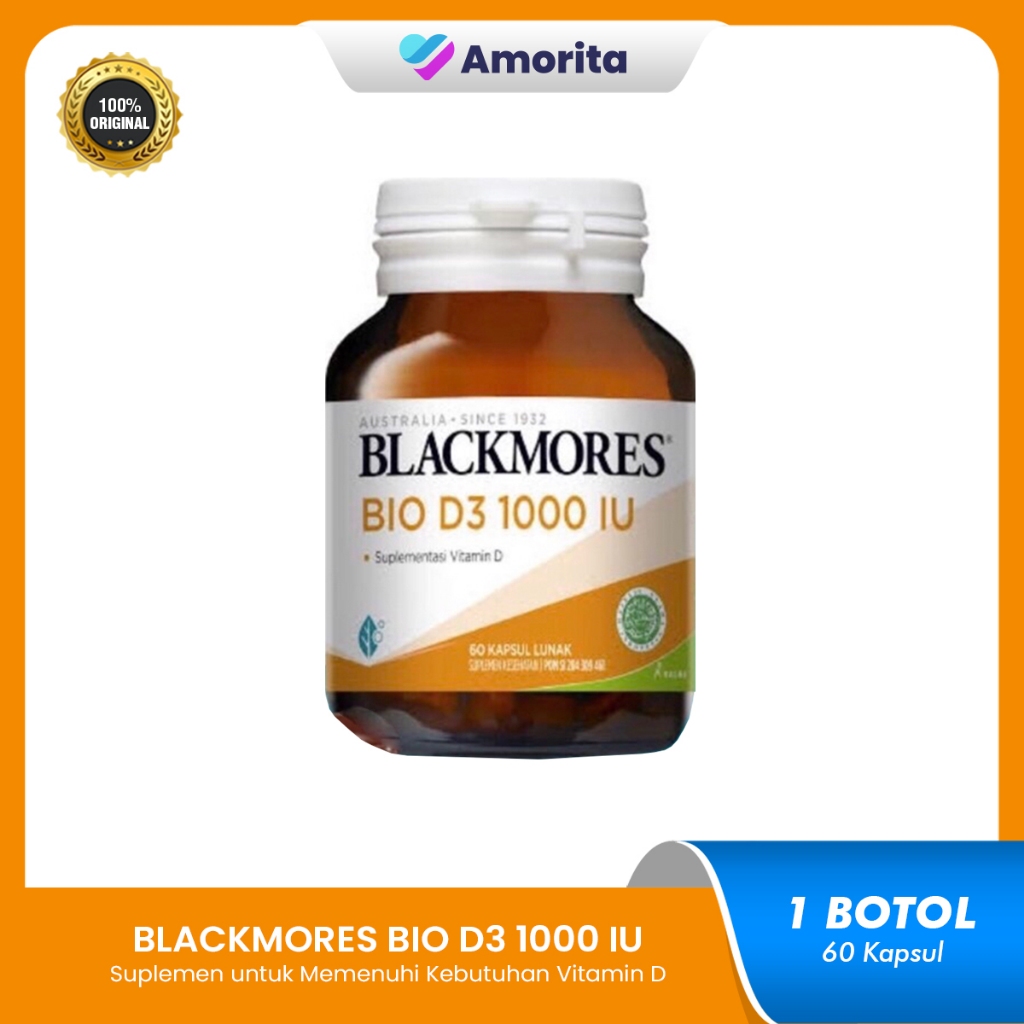 Jual Blackmores BIO D3 1000IU 60 Kapsul - Vitamin D | Shopee Indonesia
