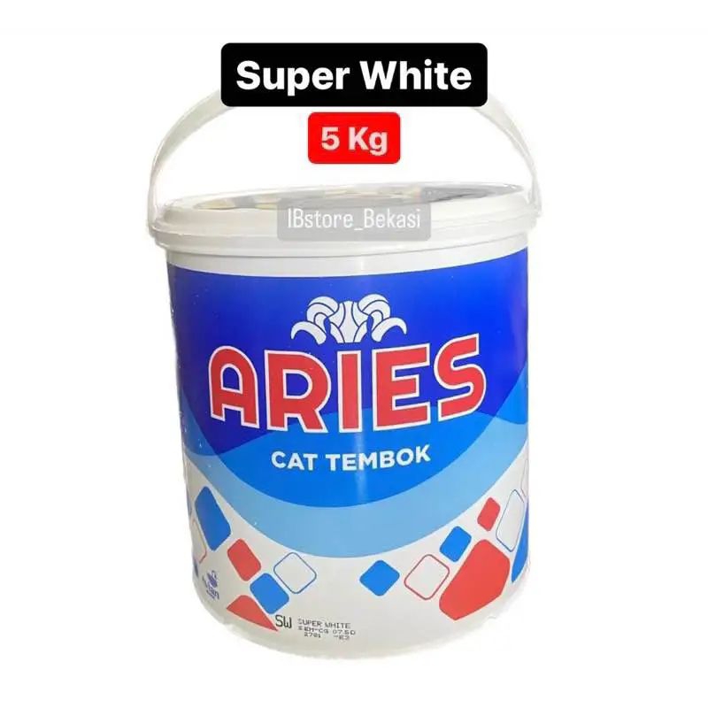 Jual cat tembok putih interior 5kg ARIES | Shopee Indonesia