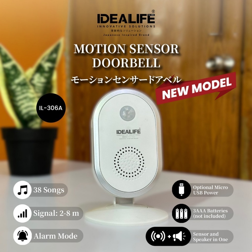 Jual IDEALIFE - Motion Sensor Bell - Bell Pintu Sensor Gerak - IL-306a ...