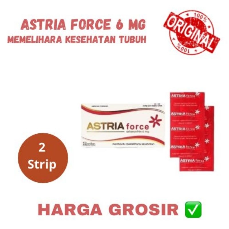 Jual Astria Force 6 mg Astaxanthin Box isi 12 Kapsul | Shopee Indonesia