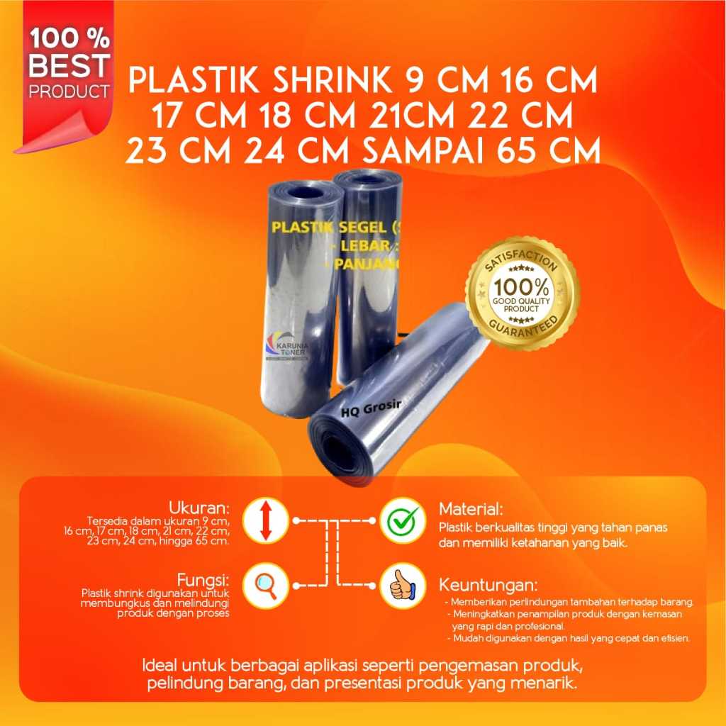 Jual PLASTIK SHRINK 9 CM 16 CM 17 CM 18 CM 21CM 22 CM 23 CM 24 CM SAMPAI 65 CM | Shopee Indonesia