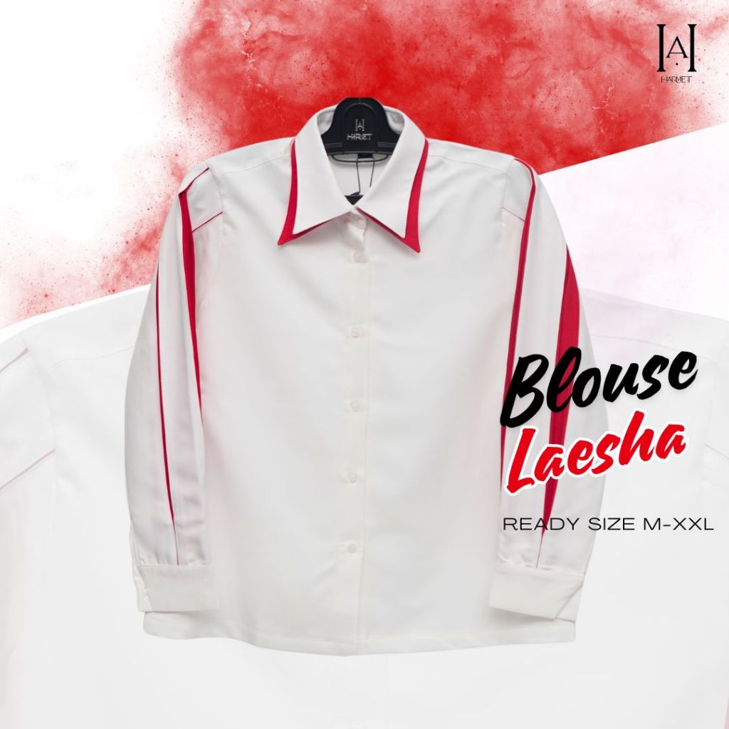 Jual Blouse Merah Putih Agustusan Atasan Wanita Premium HARMET MERDEKA ...