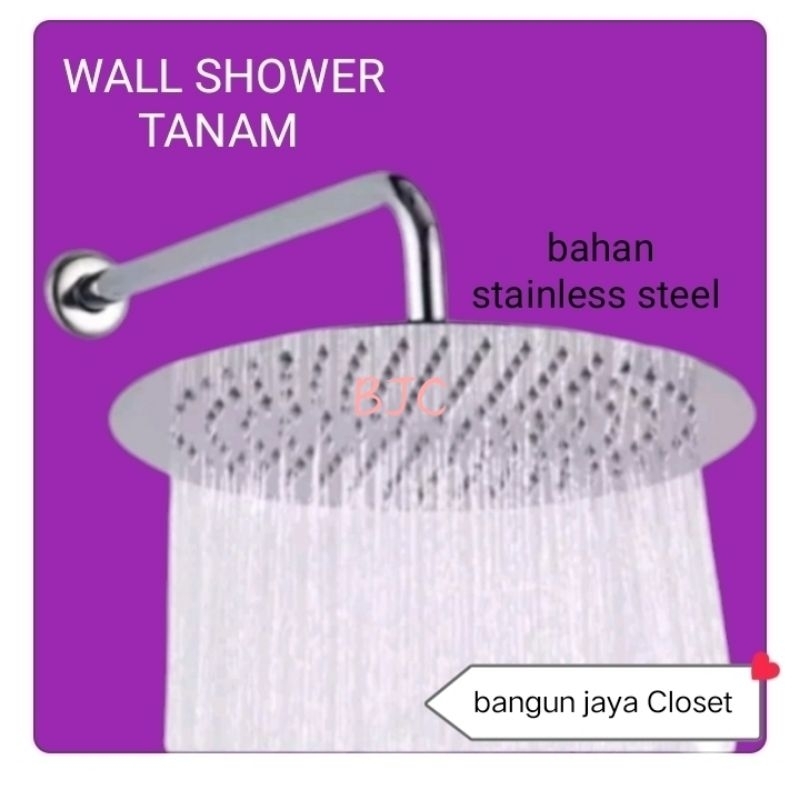 Jual Wall shower stainless/ shower set wall shower tanam tembok/ head shower | Shopee Indonesia