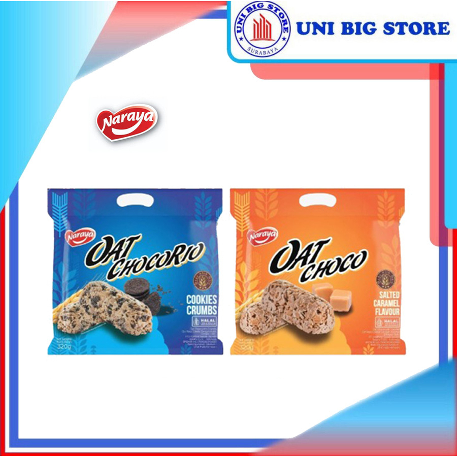 Jual Naraya Oat Chocorio Cookies Crumbs | Choco Salted Caramel 320 gr ...