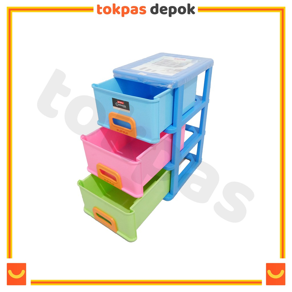 Jual Lemari Plastik Kabinet Susun 3 Infini Container M 3 IF 3 Lion Star ...