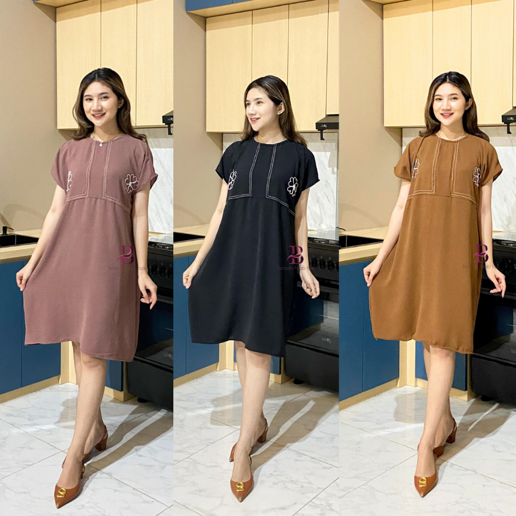 Jual Beautyhijab - VIORA daster dress bordir wanita kekinian terbaru ...