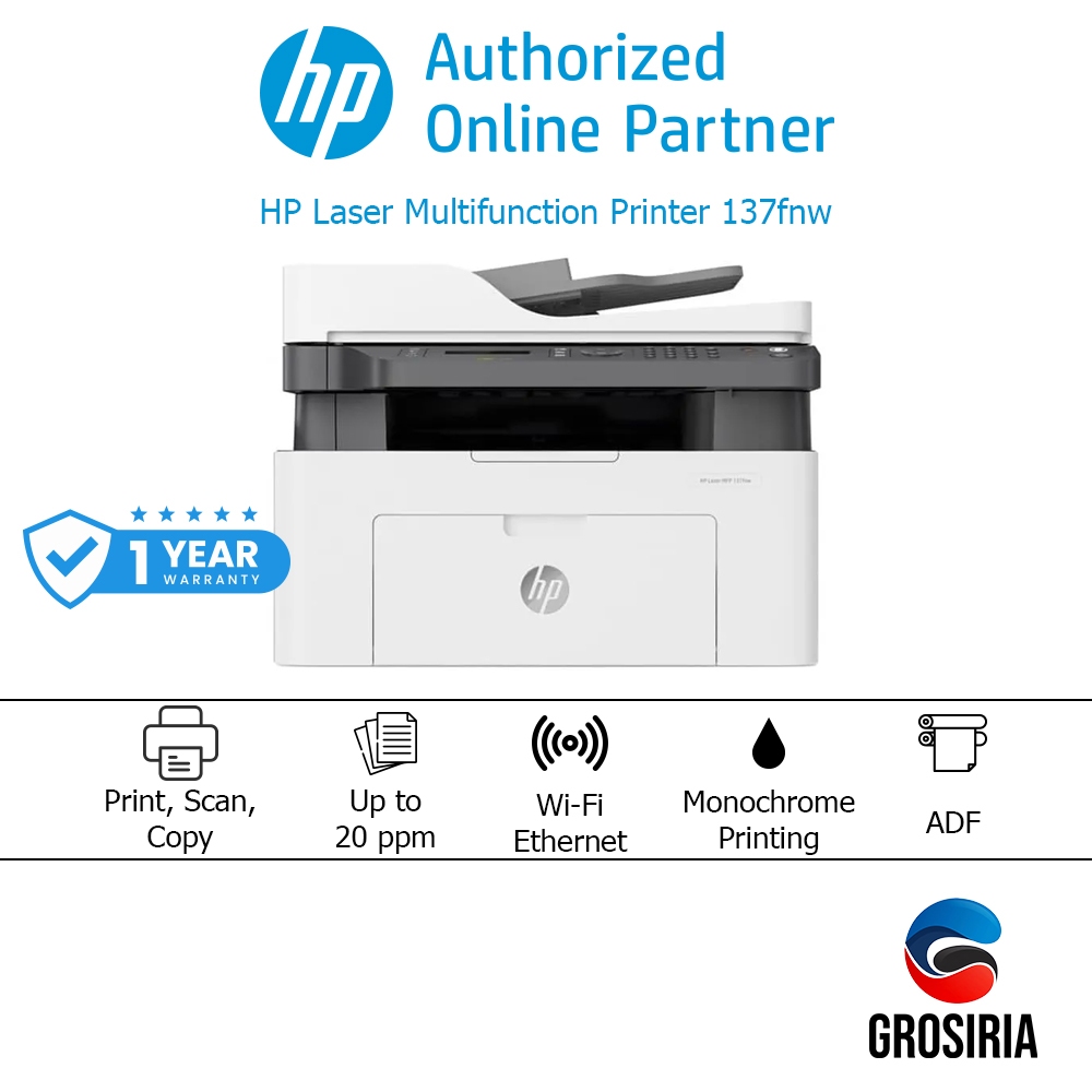 Jual HP Printer Laser Mono Hitam Putih Multifungsi LaserJet Pro MFP ...