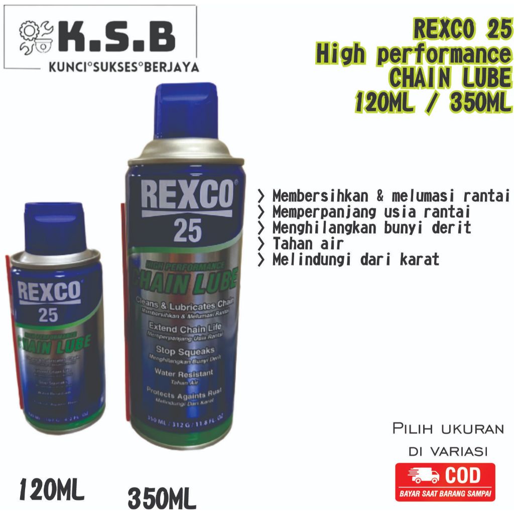 Jual REXCO 25, High performance Chain Lube,Membersihkan dan melumasi ...