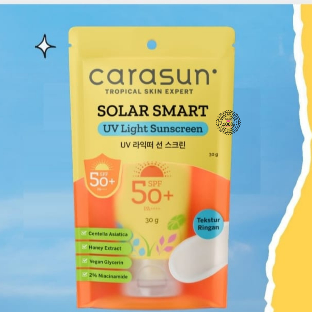 Jual Carasun Solar Smart UV Light Sunscreen SPF50+ PA++++ 30g | Shopee Indonesia