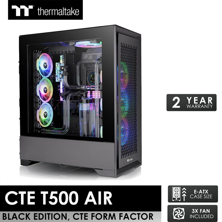 Jual Casing Thermaltake CTE T500 Air Full Tower Black [E-ATX Chassis ...