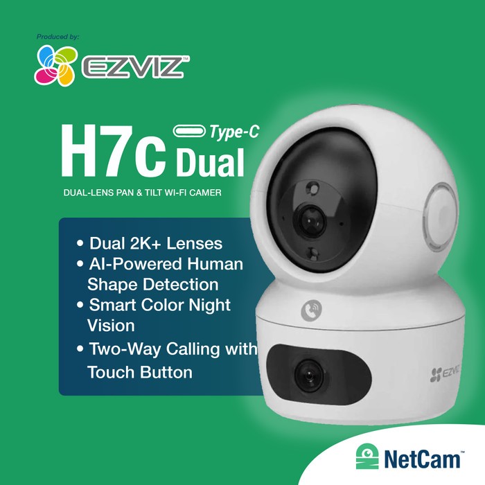 Jual EZVIZ H7C DUAL LENS (4MP FIXED + 4MP P&T) WIFI WIRELESS CAMERA ...