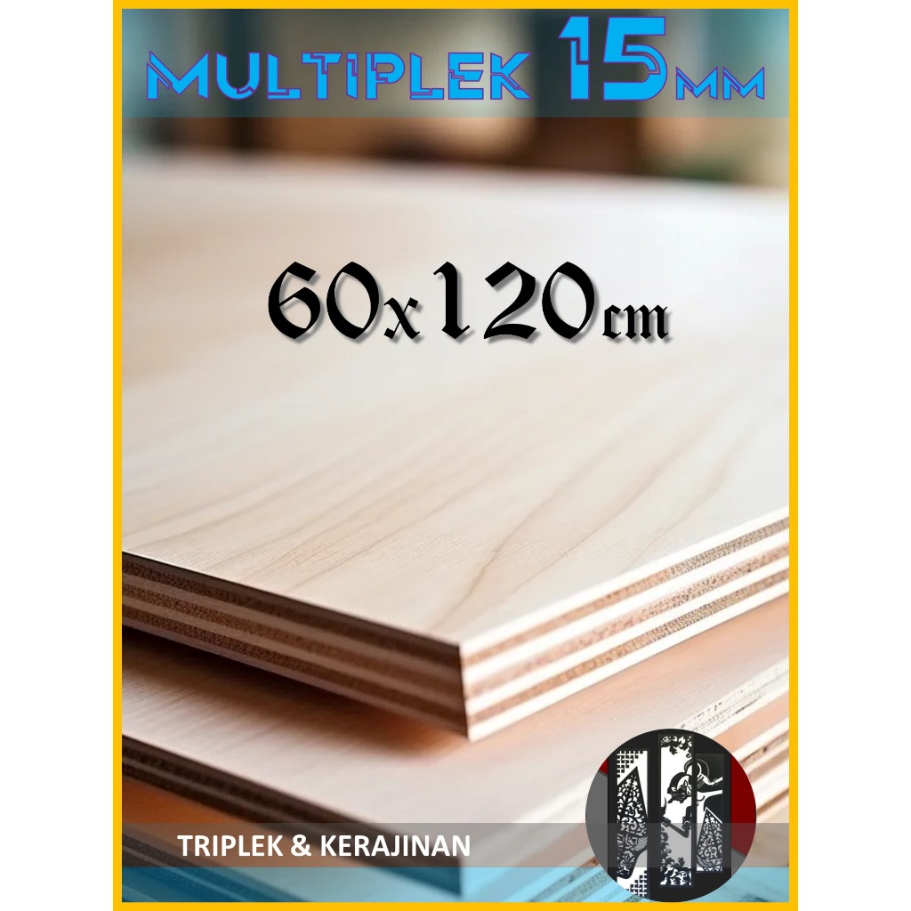 Jual Triplek 15mm 60x120 cm | Multiplek 15 mm 120x60 cm | Shopee Indonesia