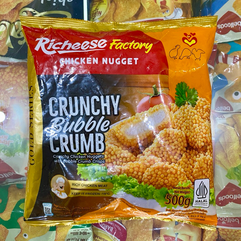 Jual Richeese Factory Chicken Nugget Crunchy Bubble Crumb 500gr ...