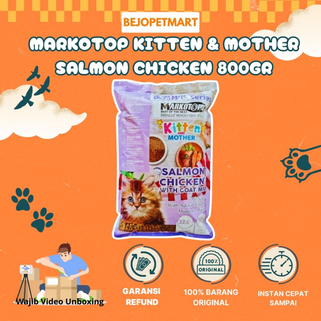 Jual Makanan Kucing Markotops Mother & Kitten Dry Food Freshpack 800Gr ...