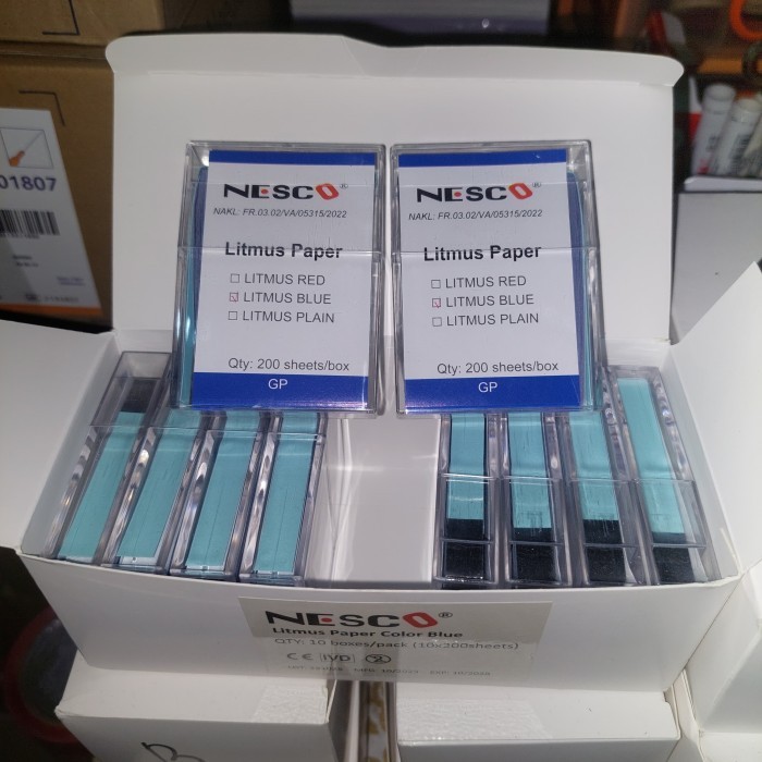 Jual Kertas Lakmus Biru NESCO Litmus Blue Paper 200's | Shopee Indonesia