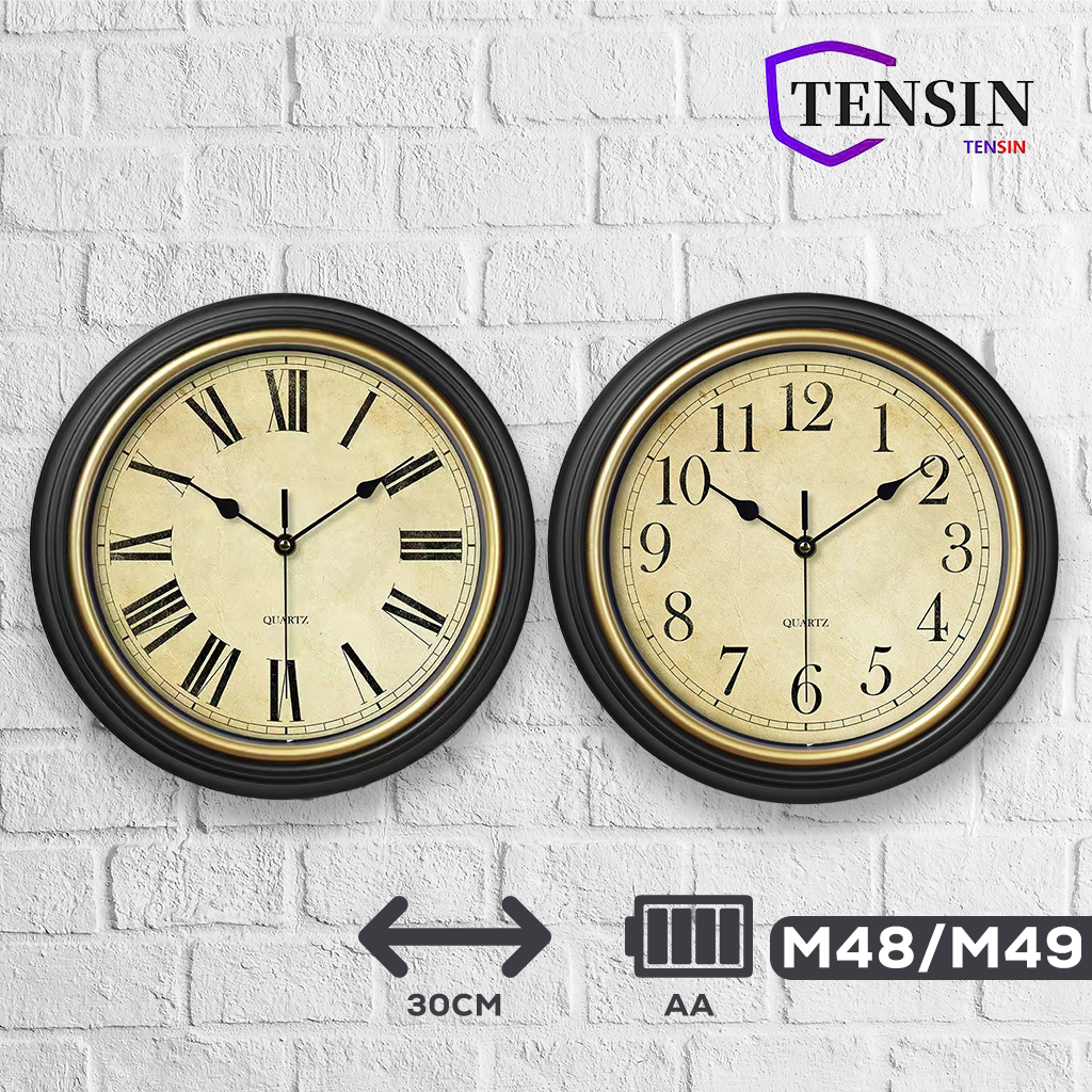 Jual TENSIN Jam dinding vintage M48/M49 / Jam dinding aesthetic 30CM ...