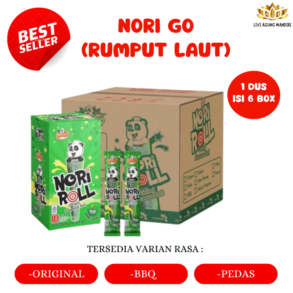 Jual NORIGO NORI ROLL 1 DUS ISI 6 BOX | SNACK NORI ROLL (72PCS ...