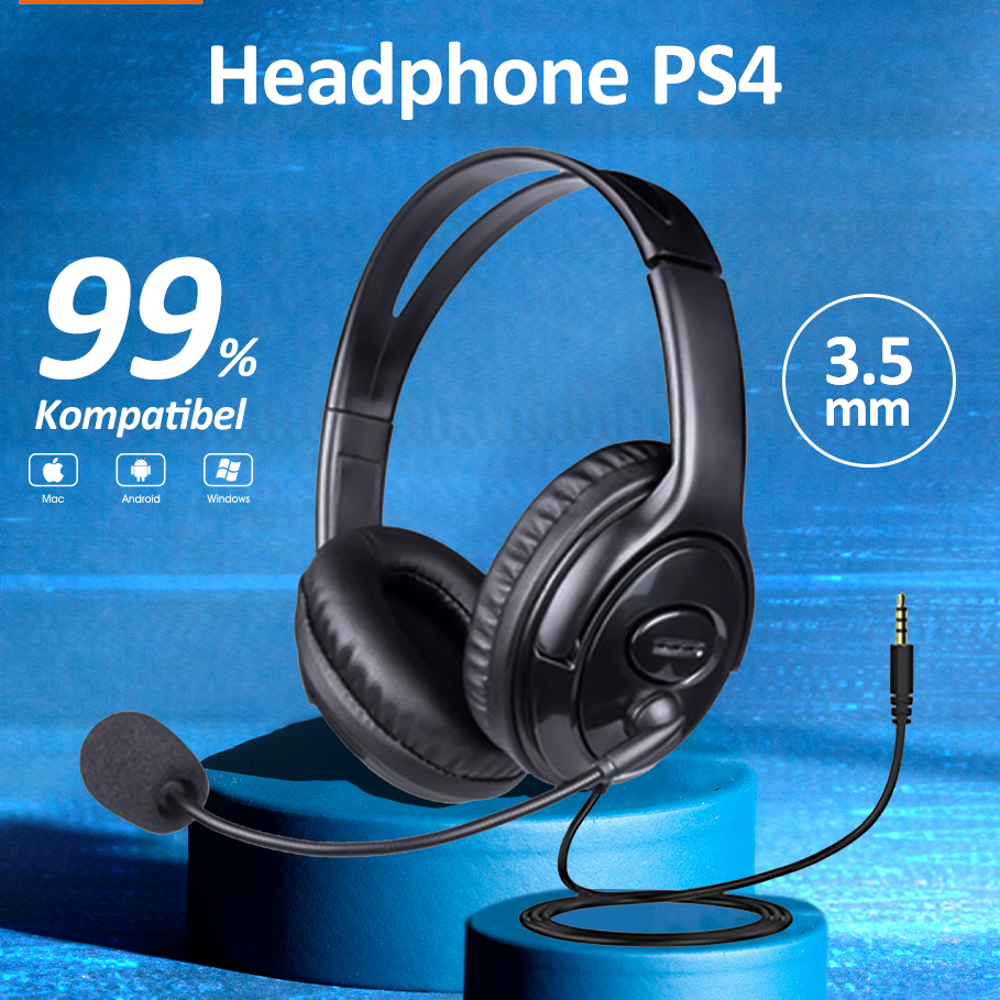 Jual Bonkyo Headphone stereo dengan mikrofon dan single jack 3.5mm ...