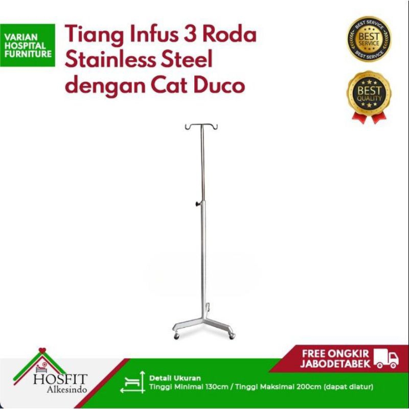 Jual Tiang Infus 3 Roda Material Besi dan Stainless Steel | Shopee ...