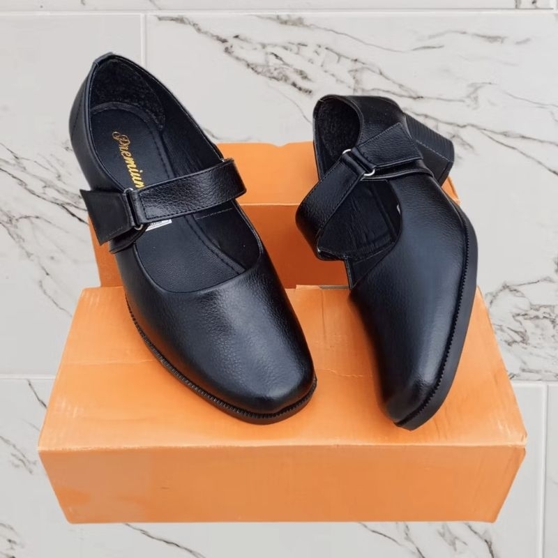 Jual sepatu wanita formal kerja paskibra guru kantor bahan doff 5cm ...