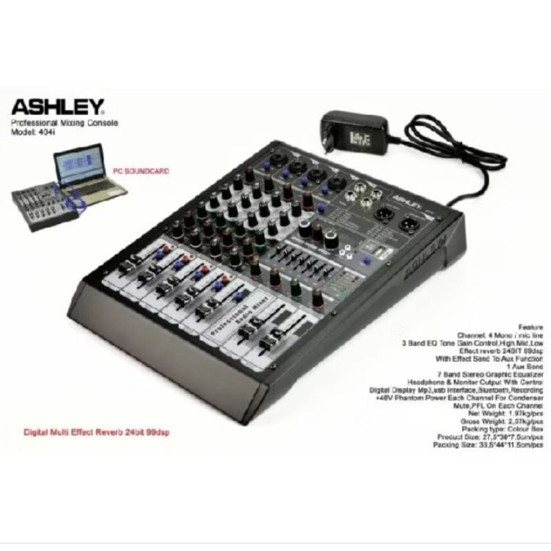 Jual mixer audio ashley 4ch original 404i | Shopee Indonesia
