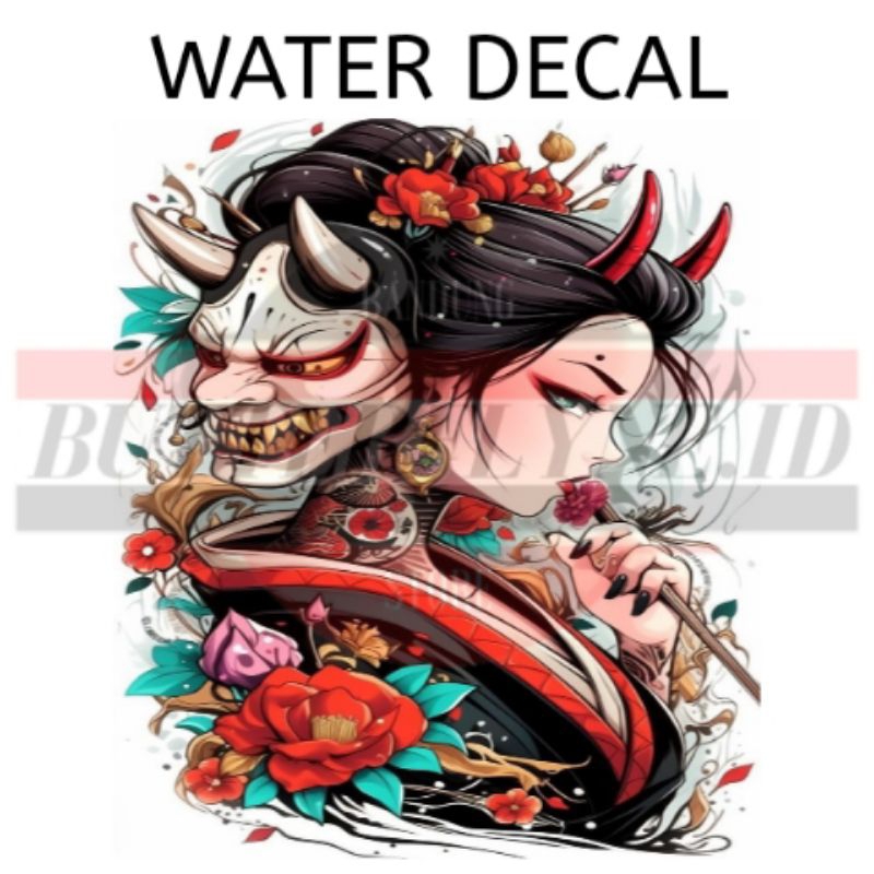 Jual WATER DECAL JAPANESE GIRL UKURAN 20x22cm | Shopee Indonesia