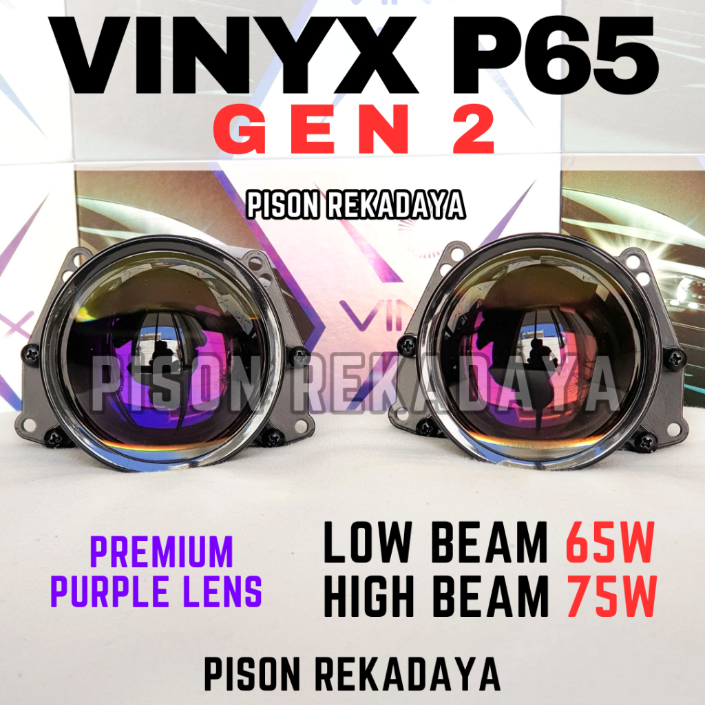 Jual Projector BILED P65 Gen 2 Proji Vinyx P65 v2 3inch Lampu LED Mobil ...