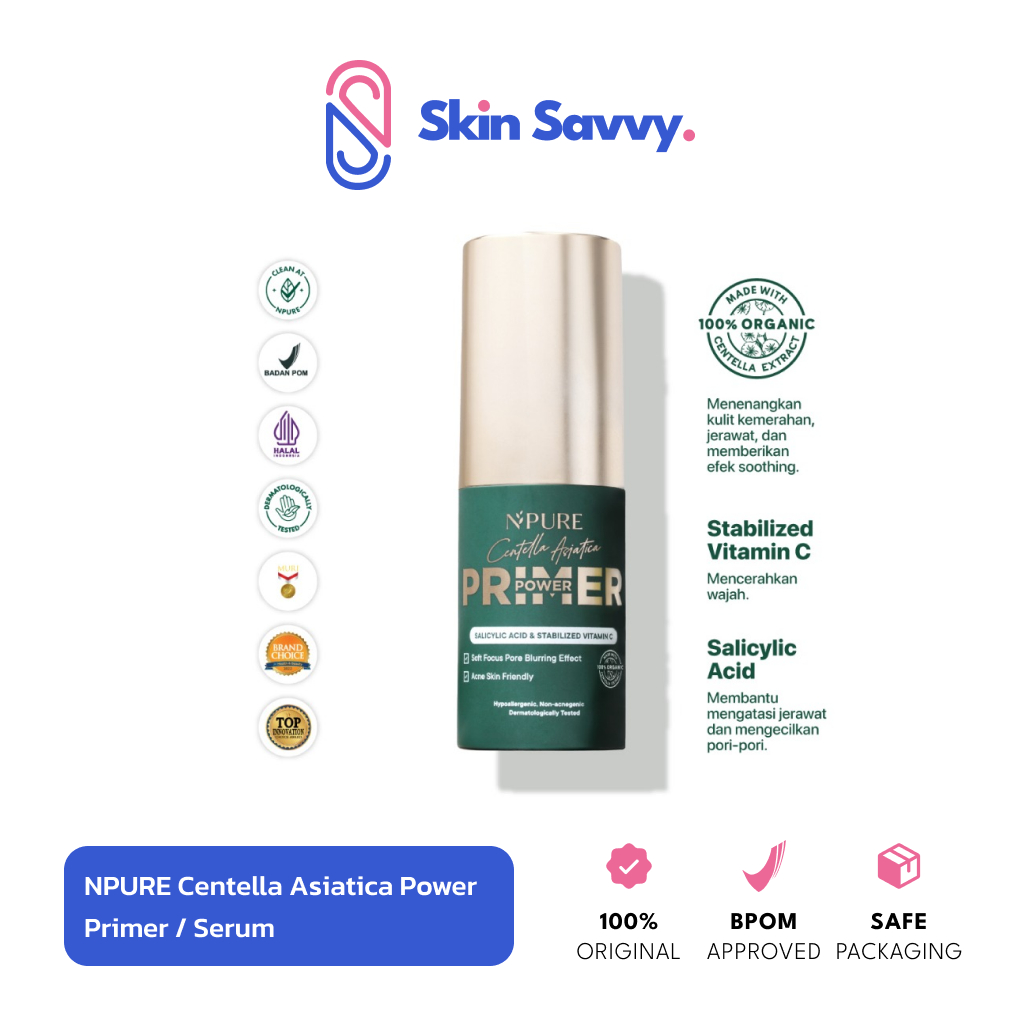 Jual NPURE Centella Asiatica Power Primer / Serum / Serum for Acne Skin ...