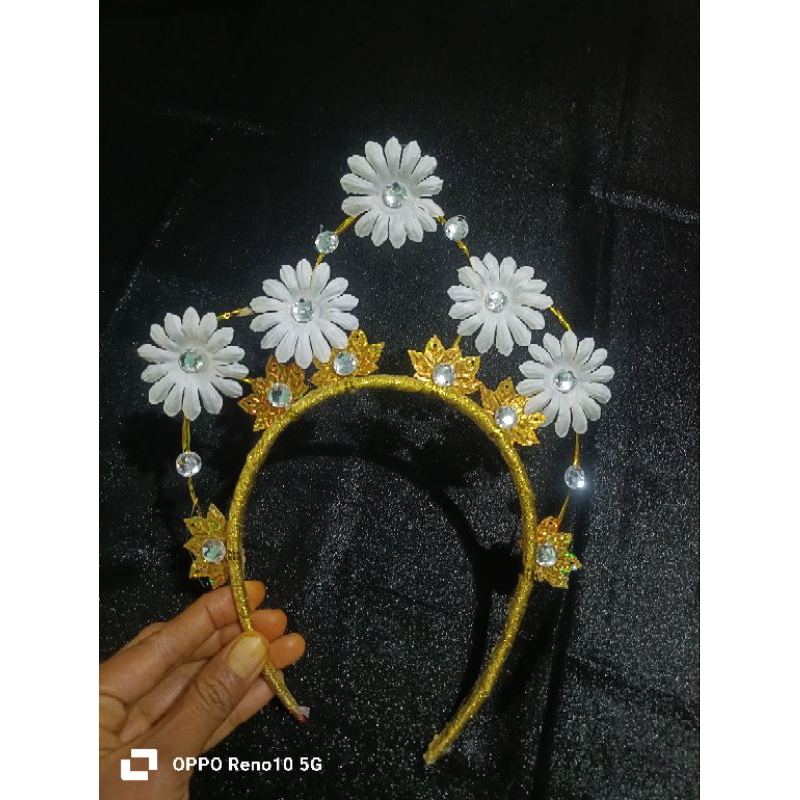 Jual Mahkota bando bunga bunga mutiara adat Jawa simple mewah dan ...