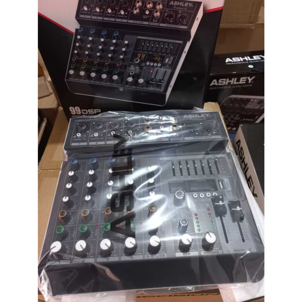 Jual Mixer Ashley Premium 6 Original 6 Channel Bluetooth - USB | Shopee Indonesia
