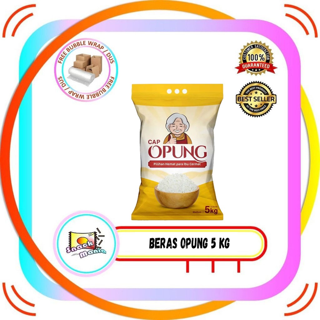 Jual Beras Cap Opung Kemasan 5 kg Pulen | Shopee Indonesia