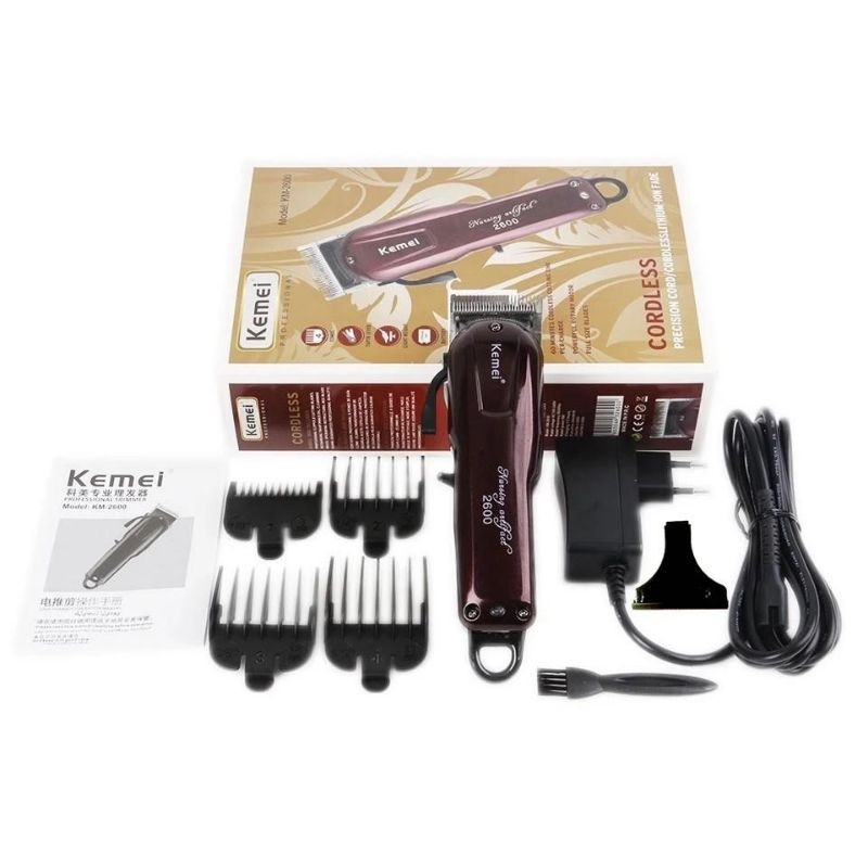 Jual KEMEI KM 2600 ALAT MESIN CUKUR POTONG RAMBUT HAIR CLIPPER CORDLESSORIGINAL 100% | Shopee ...