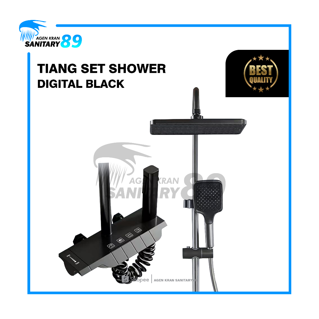 Jual TIANG SET SHOWER HITAM/SET SHOWER/SHOWER COLOM PIANO/SHOWER TIANG ...