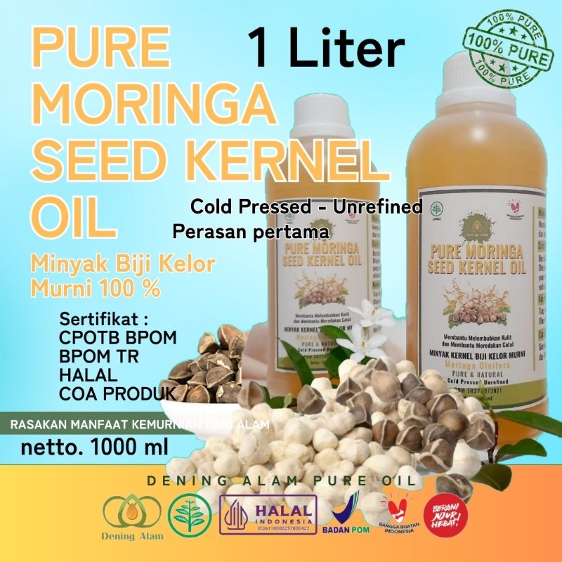 Jual PURE MORINGA SEED KERNEL OIL 1 LITER - MINYAK BIJI KELOR ...