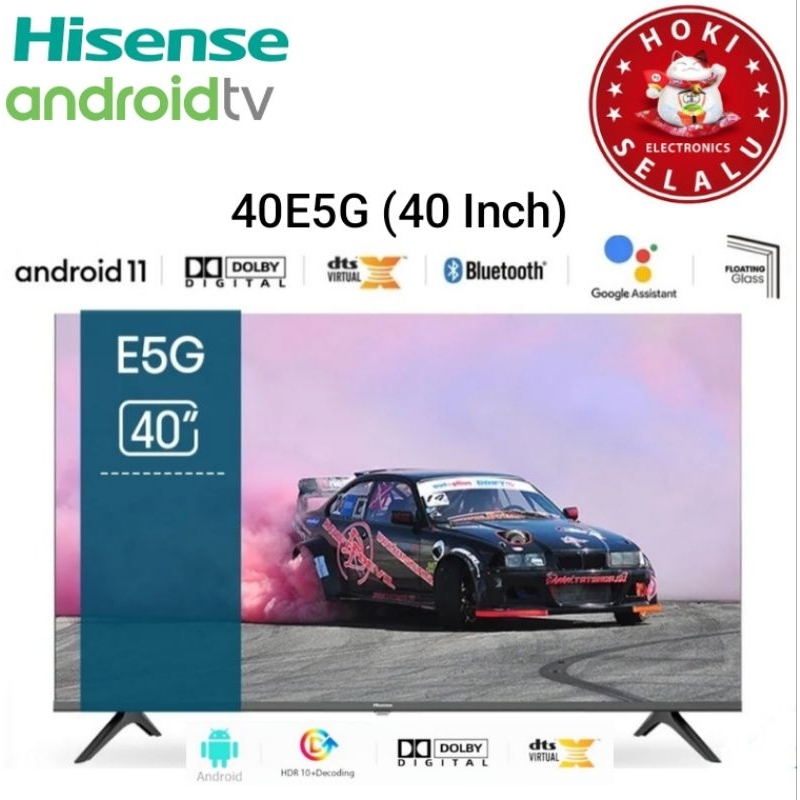 Jual Hisense Smart Android LED TV 40 Inch 40E5G E5G Digital FHD Bezel ...