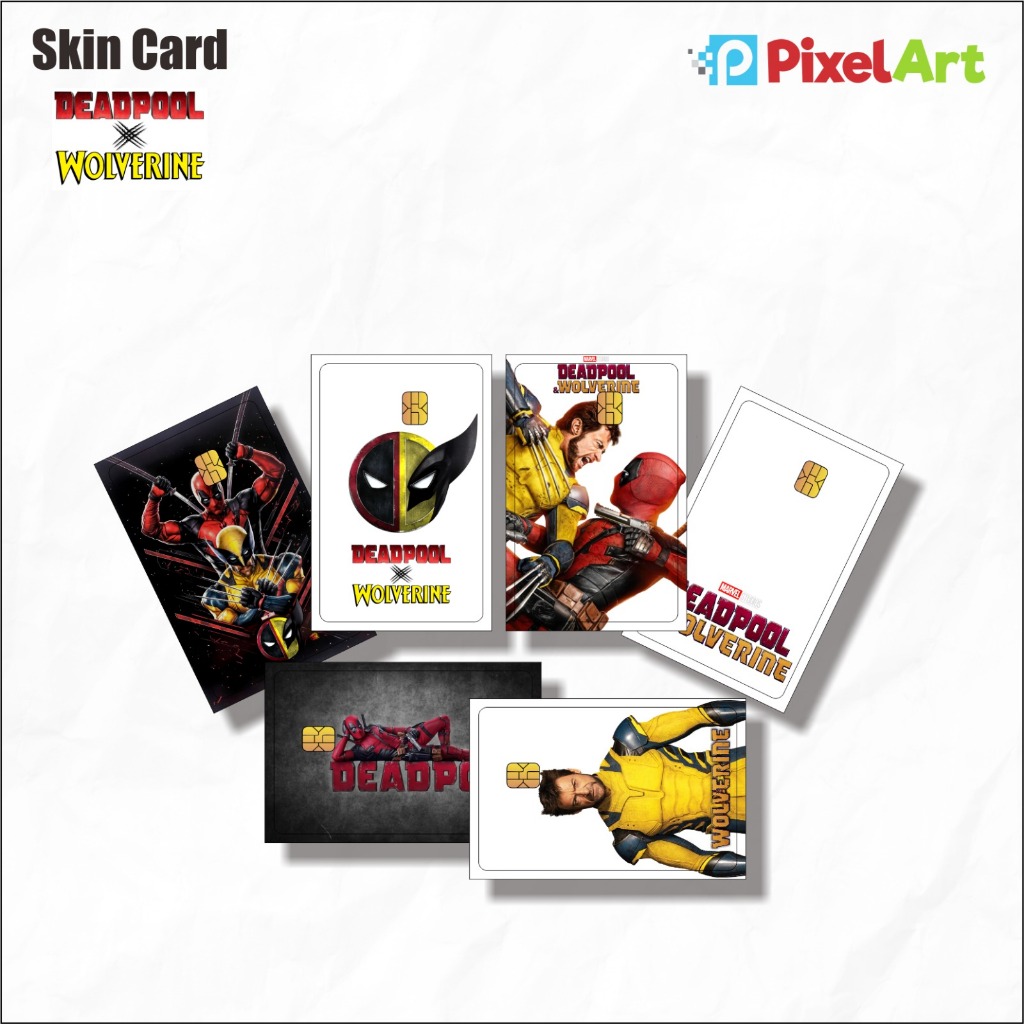 Jual STICKER CARD ATM STIKER KARTU ATM E-MONEY MOTIF DEADPOOL WOLVERINE ...